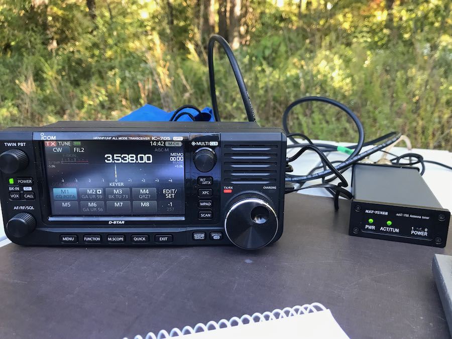 Icom IC-705 with the mAT-705 Portable Tuner – Nerfd.net – RF News & Info