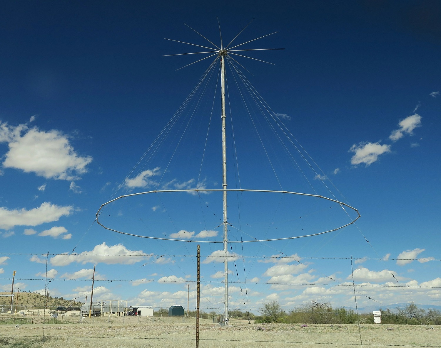 The giant Collins HF discone antenna at the Titan Missile Museum ...